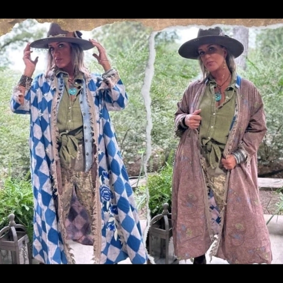 Jaded Gypsy | Jackets & Coats | Nwt Jaded Gypsy Reversible Blue And ...